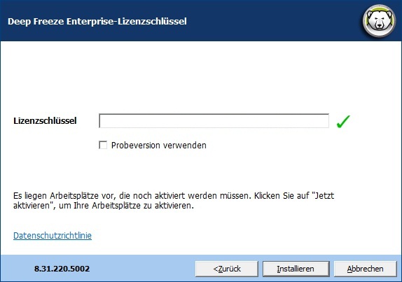 Installationsübersicht